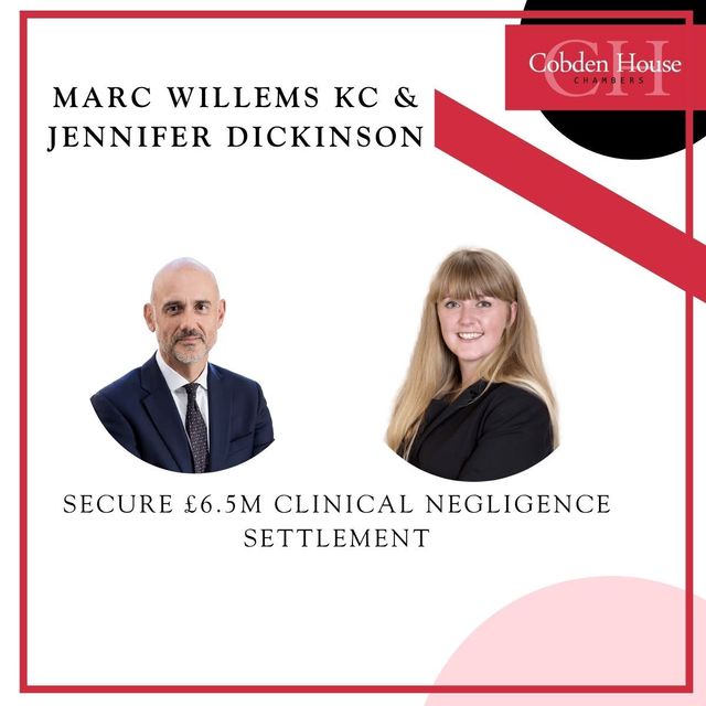 Cobden House Chambers - Marc Willems KC and Jennifer Dickinson secure £ ...