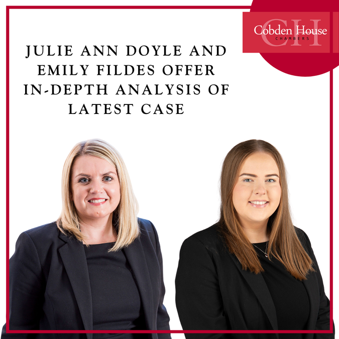 Cobden House Chambers - Julie Doyle and Emily Fildes provide a further ...